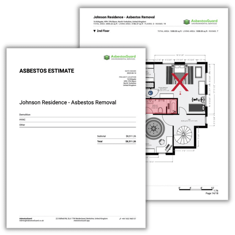 Asbestos Removal Job Estimate With Costs Breakdown | Download Template