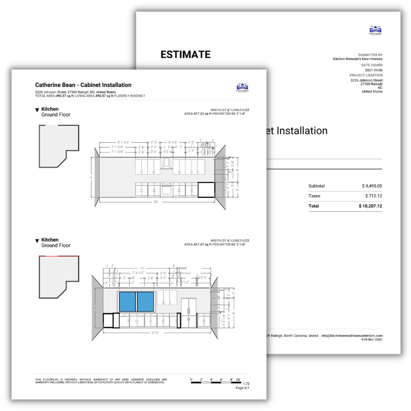 Cabinet Installation Estimate | Download Template