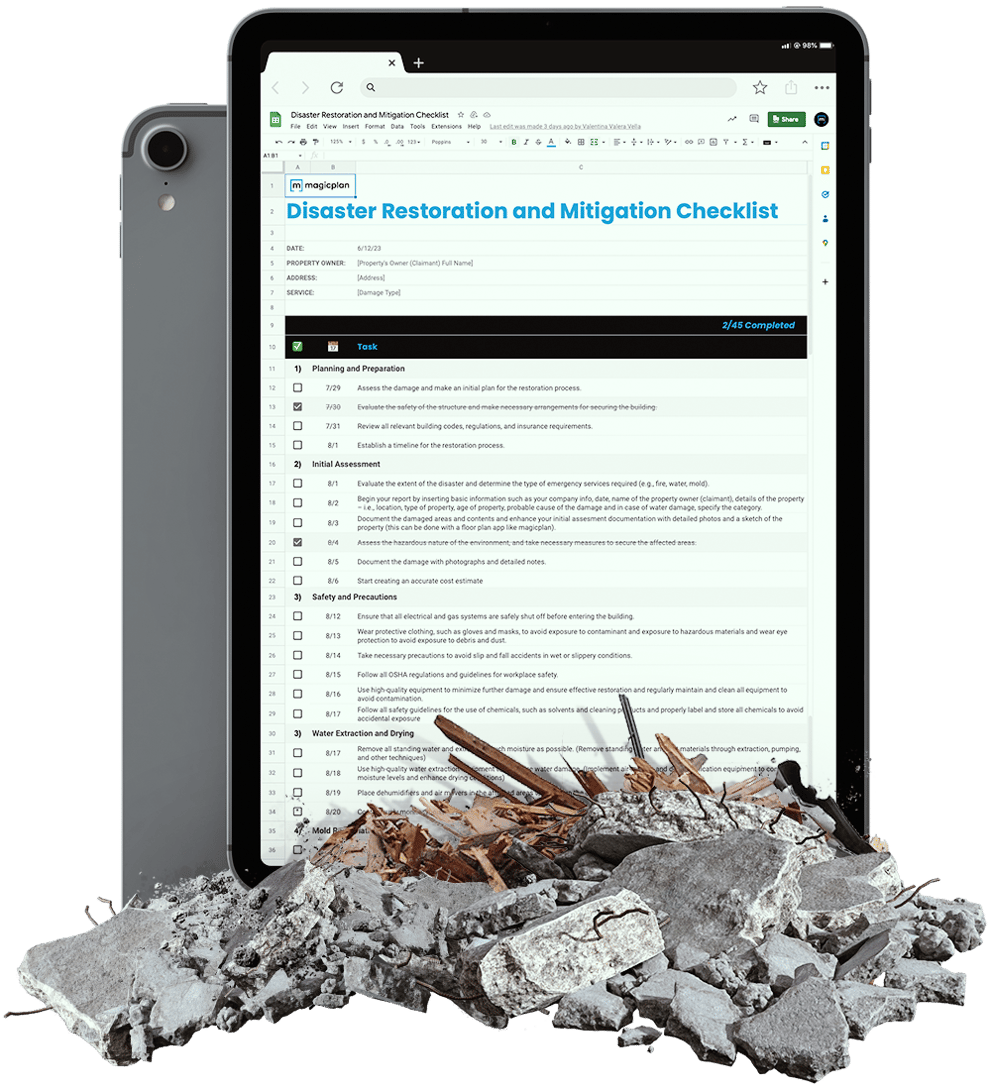 Disaster Restoration and Mitigation Checklist | FREE DOWNLOAD