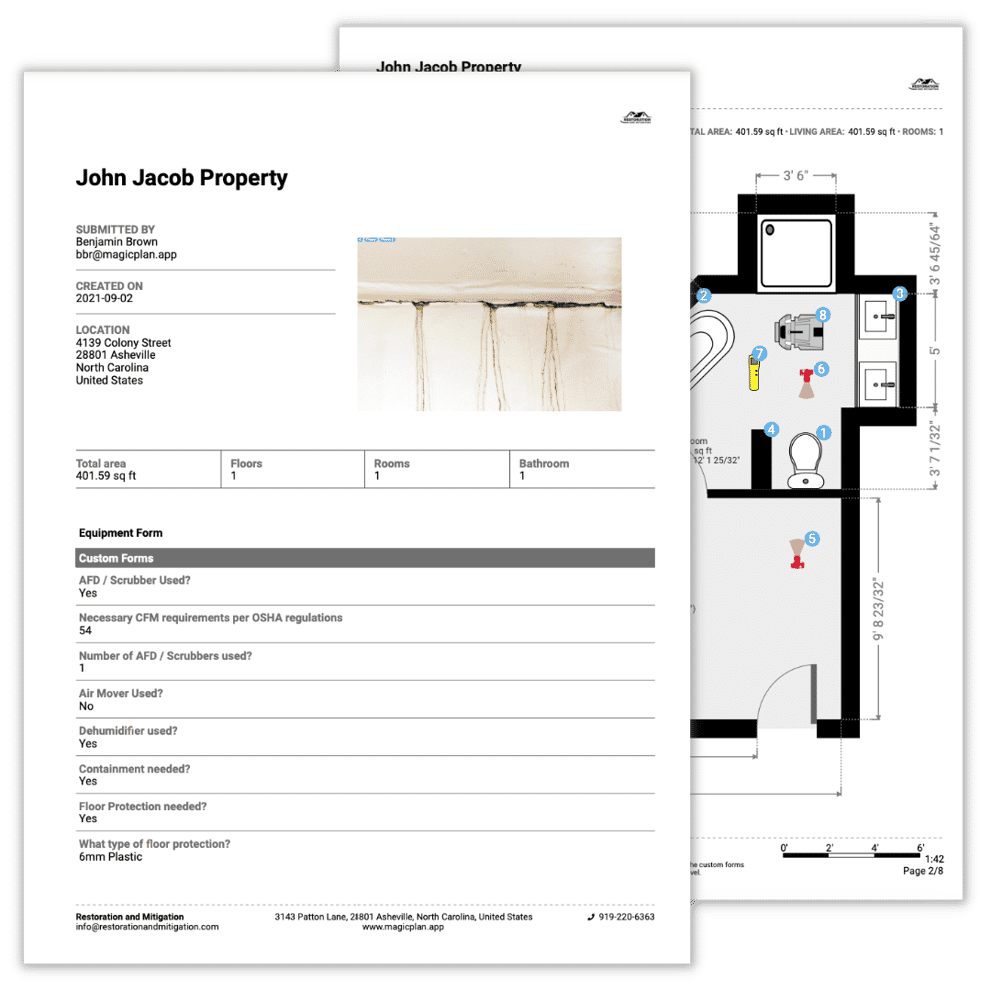 Download Free Water Damage Drying Report Template for Restorers