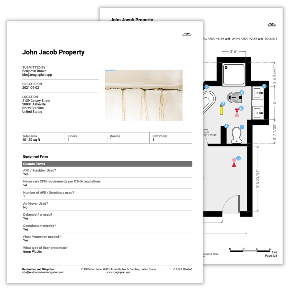 Documenting a Water Damage Restoration Job | Download Report Template