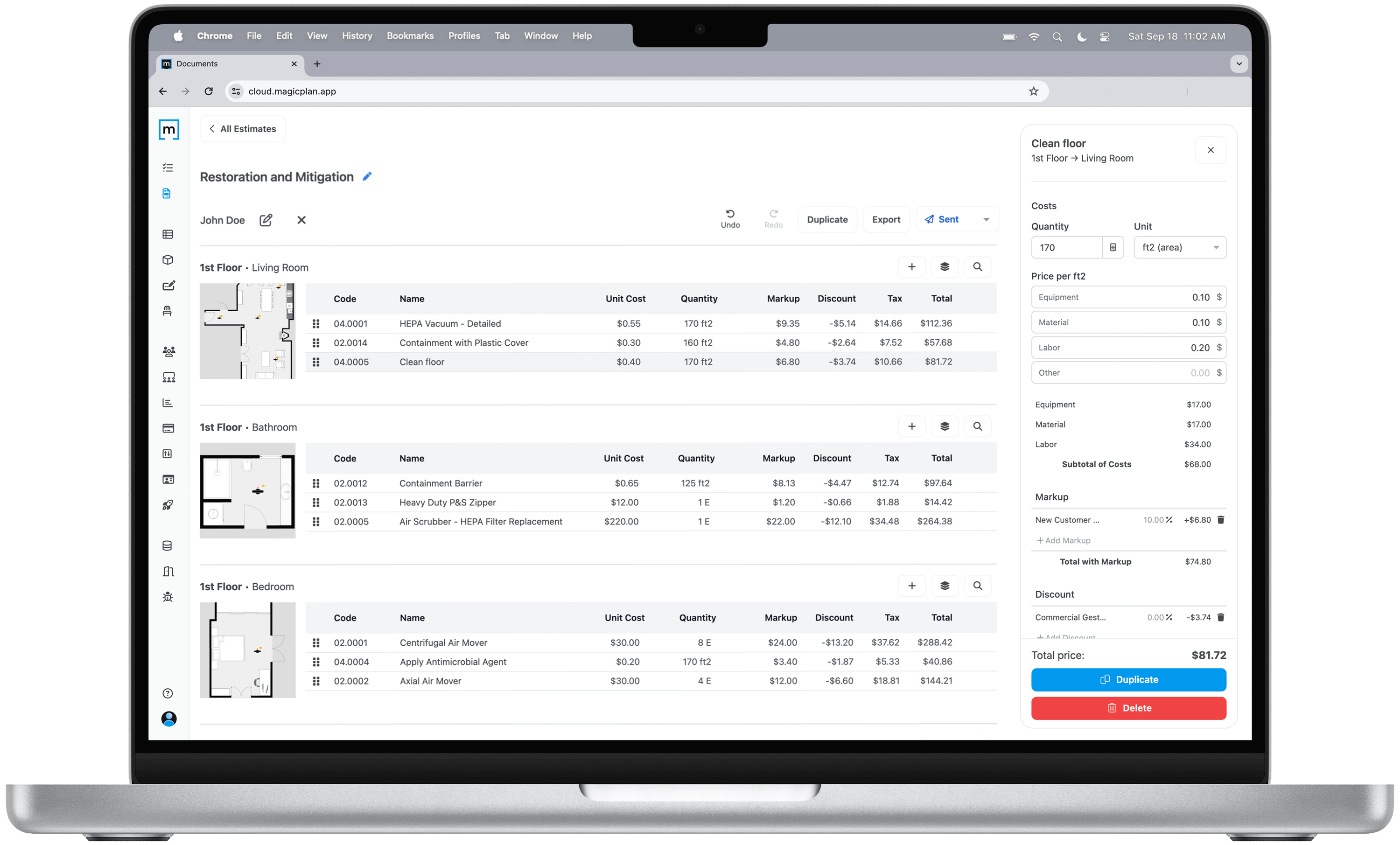 magicplan for Restoration Professionals